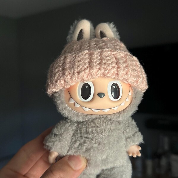 ADORABLE Tiny Labubu Beanie and or Ski Mask - Crochet Doll Accessory ...