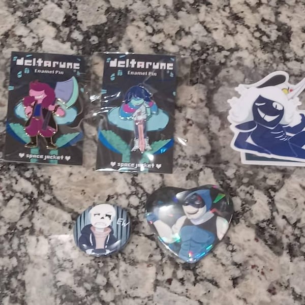 Deltarune Enamel Pins W/ Free Sticker - Etsy