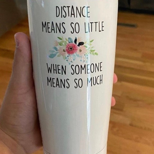 Distance Means so Little Mug, Long Distance Relationship Cup ...