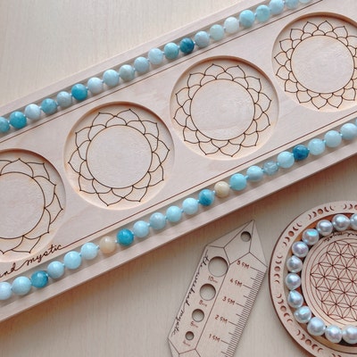 Solid Wood Chakra Mala-making Board Counts 108 Beads FOR You - Etsy