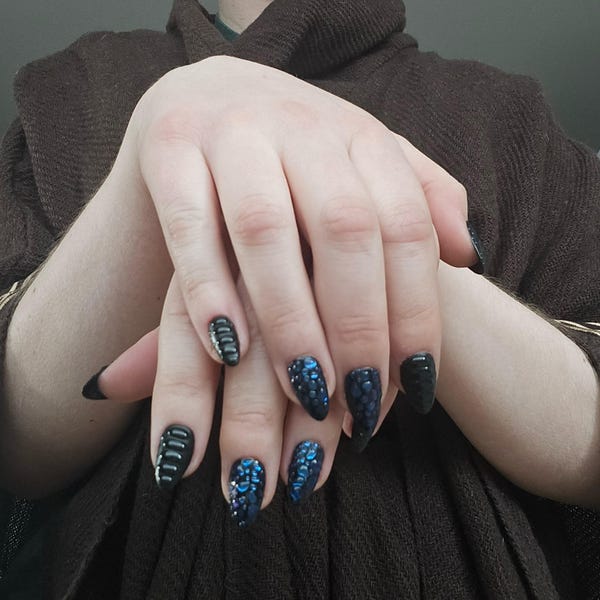 Friday the 13th Inspired Press on Nails | Luxury Nails | Halloween ...