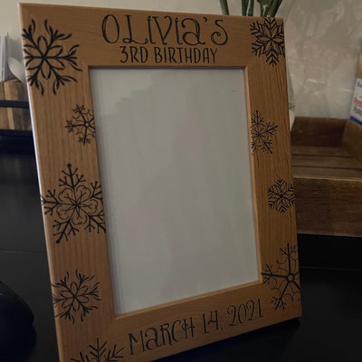 Snowflake Frame, Ski Vacation Photo Frame, Snowflake Family Ski Trip ...