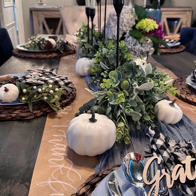 Holiday Table, Thankful Plate Decorations, Thanksgiving Table Decor ...