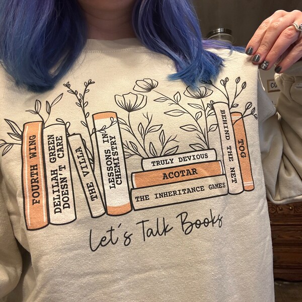 Custom Bookshelf Sweatshirt, Book Lover Crewneck, Personalized Book ...