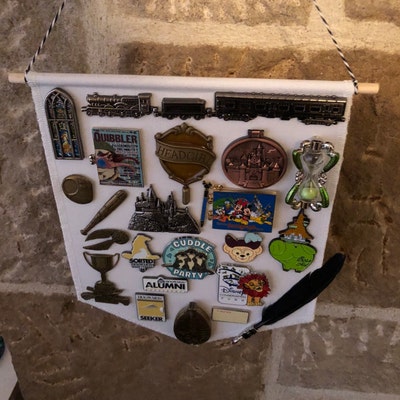 Premium Large Pin Display, Pin Badge Display, Canvas Pennant, Enamel ...