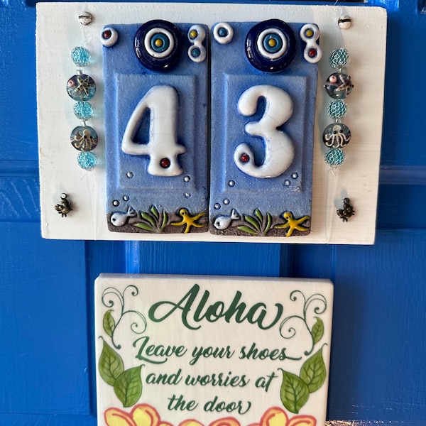 Ceramic Mini Owl Figured Evil Eye Decorative Turkish Handcraft Wall ...