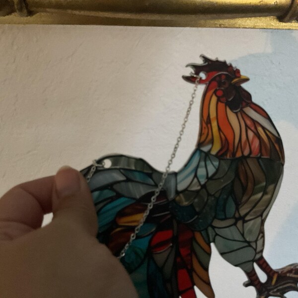 Acrylic Rooster Window Hanging: Farmhouse Decor, Chicken Lover Gift - Etsy