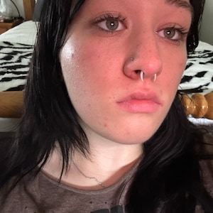 Custom Black Wood Oval Labret Lip Plug for Pierced Lip. Handmade Dark ...