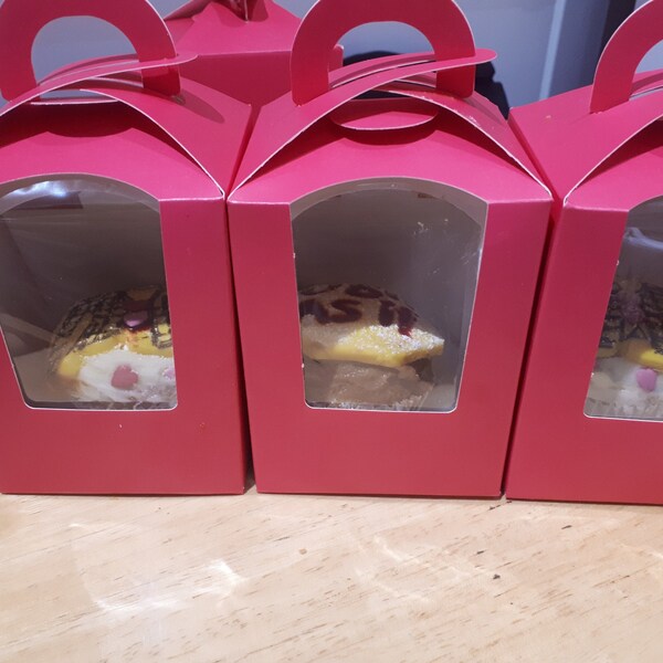 White BUDGET Party Single Slice Cake Boxes - 105mm X 65mm X 35mm - Etsy UK