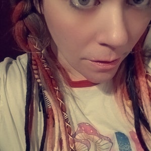 Wool Double Ended Single Ended Dreadlocks Fox Ombre Orange on Black ...