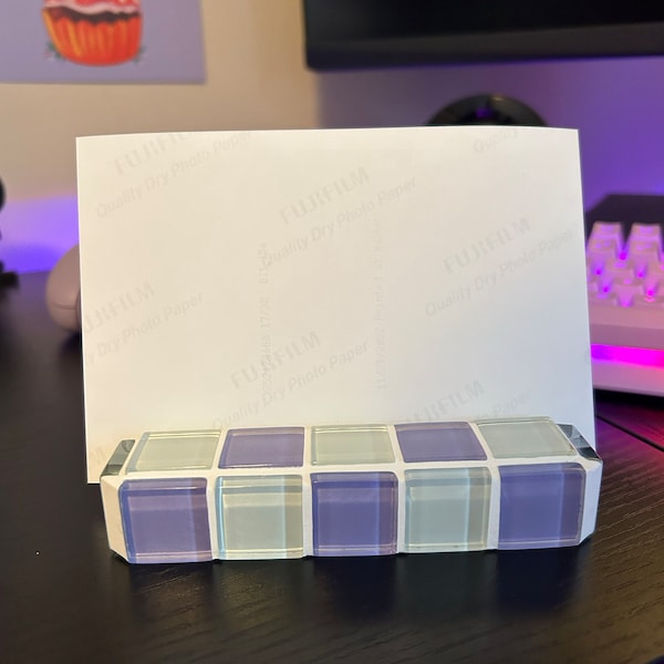 Checkered Tile Photo Stand | Picture Stand | Card Holder | Menu Stand ...