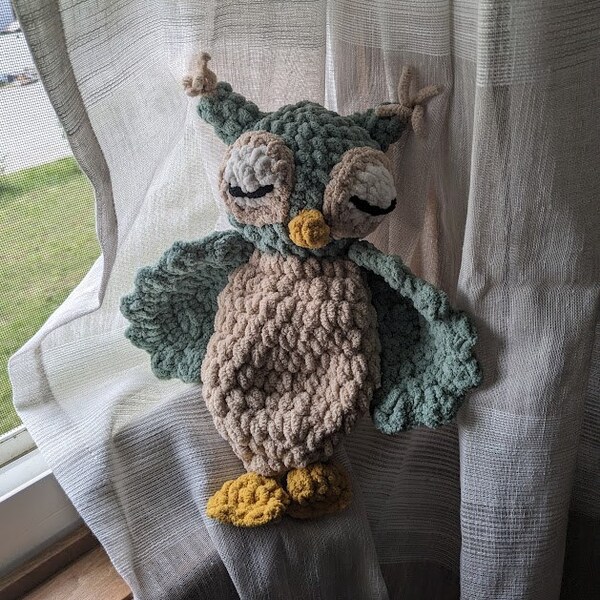 Pattern: Oakley the Owl Snuggler Pattern, Crochet Owl, Crochet Pattern ...