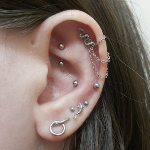 Conch Earring Sterling Silver Threader Earrings & Cubic - Etsy
