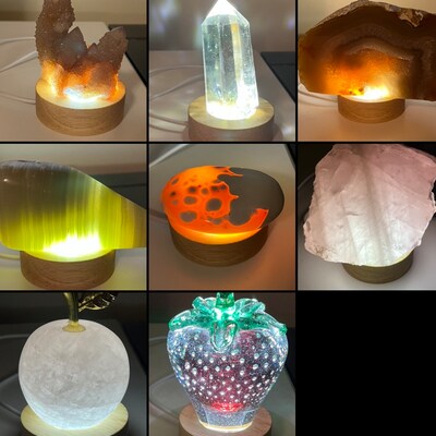 Cuboid Shape Beech Wood Led USB Light Base, Perfect Light Component for ...