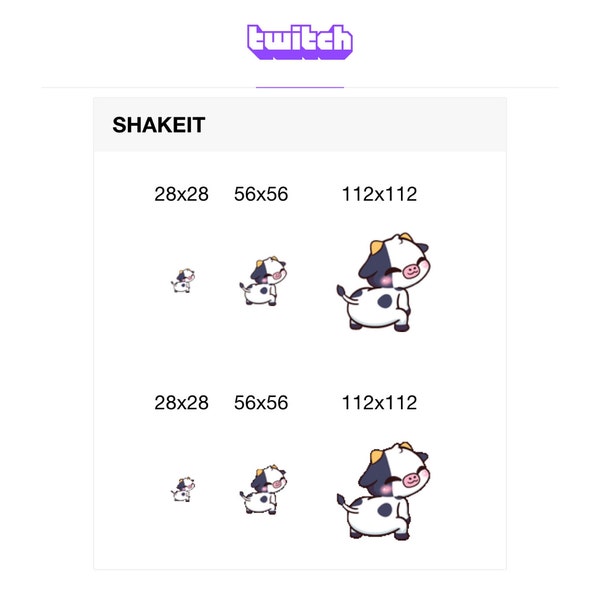 Animated Cow Emote-dance Emote - Etsy