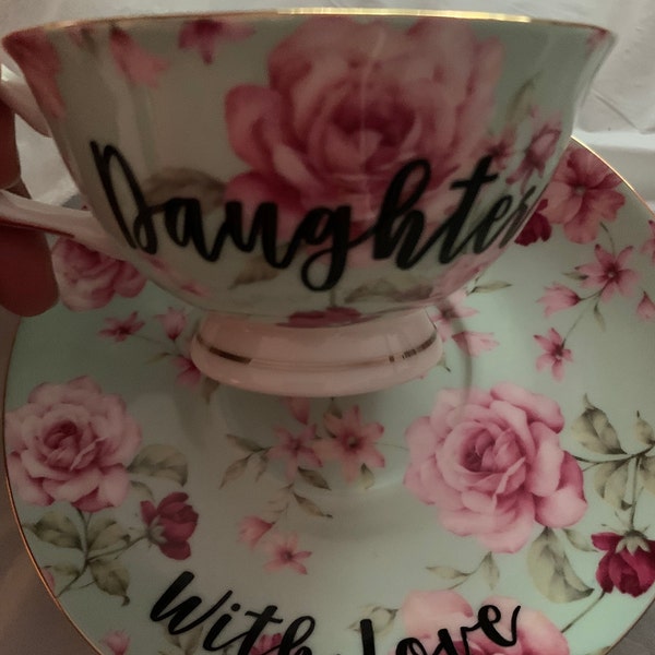 Custom Tea Cup | Personalized Tea Cup | Personalized Teacup | Bride ...