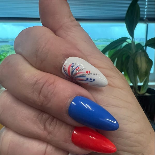 Red and Black Ombre Press on Nails APRES GEL-X Goth Nails Witch Nails ...