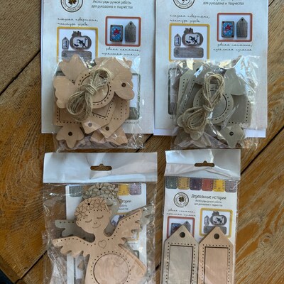 Small Handmade Wooden Frames for Cross Stitch, 12x13cm,13x15. 2x ...