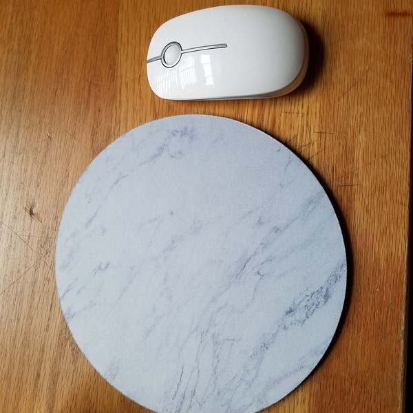 White Marble Mouse Pad for Her, Light Marble Desk Accessory, Marble ...