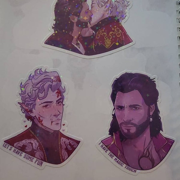 Holographic Bloodweave Gale & Astarion Baldur's Gate 3 Sticker - Etsy