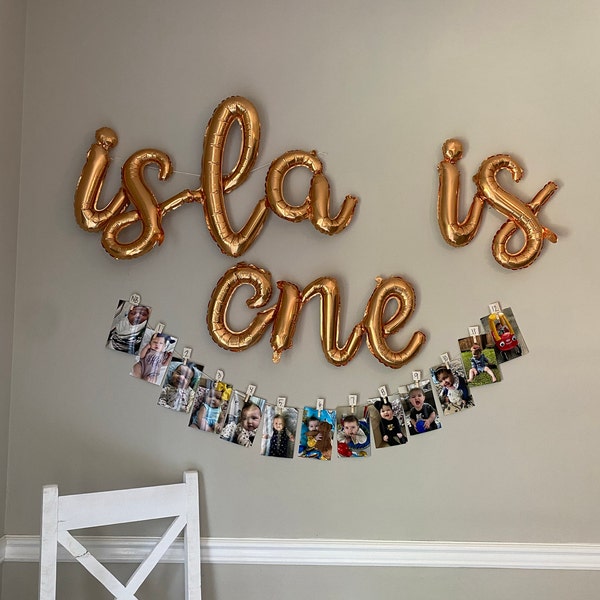 Custom Script Letter Balloons Gold or Silver Custom Phrase Balloons Say ...