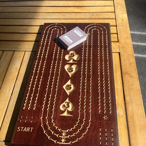 Extra Large Cribbage Board With Large Metal Pegs FREE SHIPPING in ...