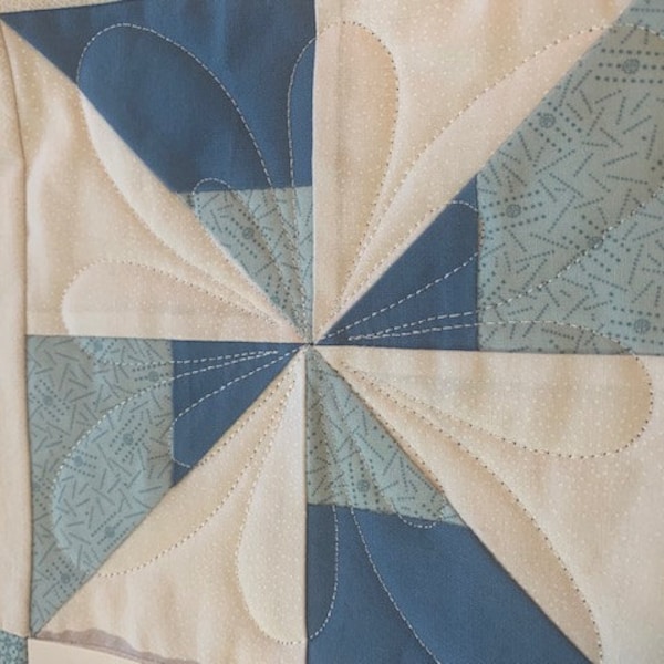 Curl Wave Swirl Border and Corner Set Single Run Quilt Block ...