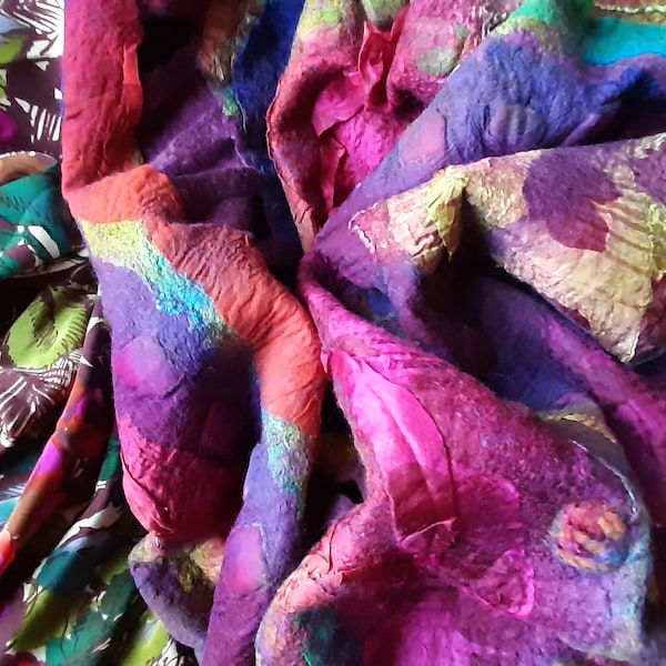 Felted Wool Wall Art, Abstract Wall Art, Wool Painting, Felt Wall Decor ...