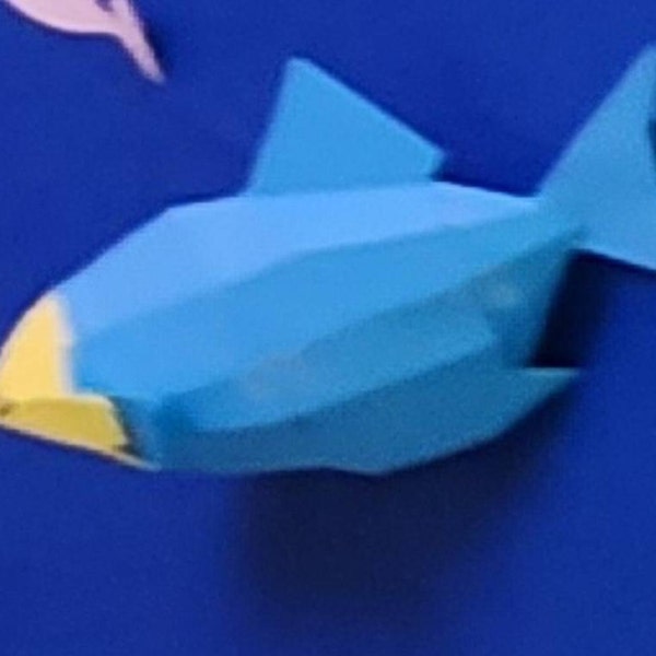 Papercraft Fish, Pattern PDF Template, 3d Paper Craft, Paper Sculpture ...