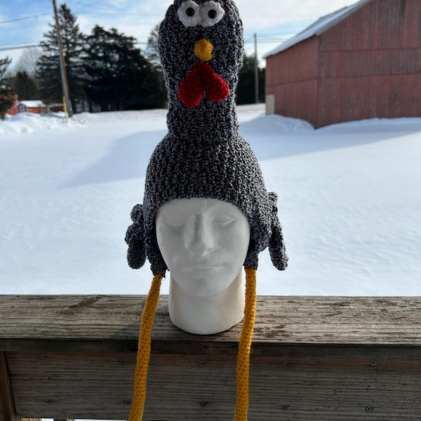 Crochet Pattern Chicken Hat/ Chicken Hat Pattern/ Spring Chicken Hat ...