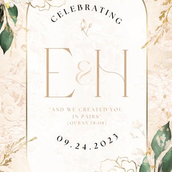 Editable Muslim Wedding Program Template DIGITAL DOWNLOAD, Printable ...