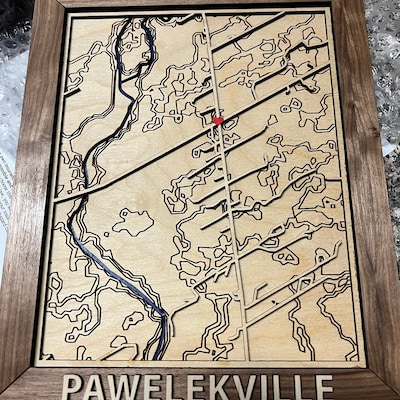 Custom 3D Map on Wood Any City Laser Cut/engraved 5 Layers - Etsy
