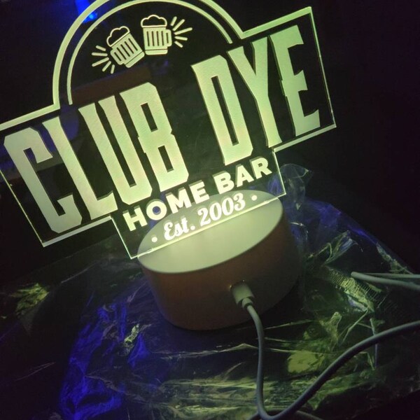 The Bar Personalized LED Sign, Gifts for Him, Barware Gifts ...