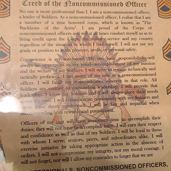 BEST U.S. Army Special Forces Creed Green Beret Aged Parchment Framed ...