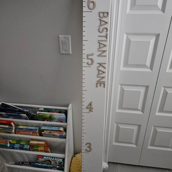 Growth Chart Ruler 3D, Wooden Measuring Stick for Kids, Giant Wall ...