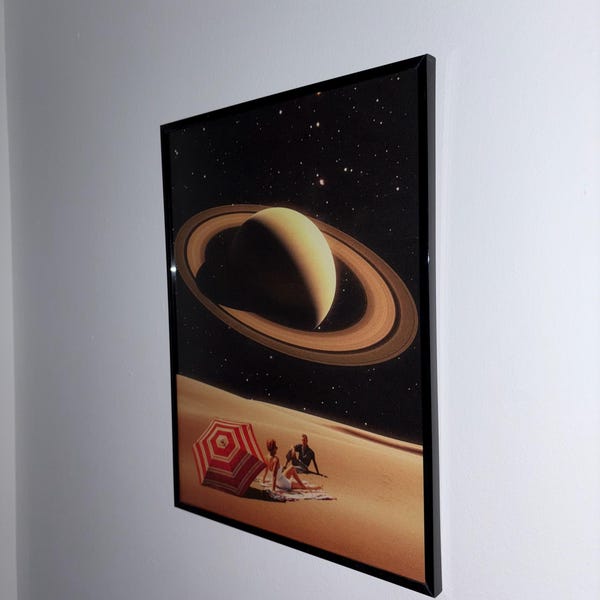Saturn Road Trip | Space Art | Retro Art | Futuristic Collage | Cosmic ...