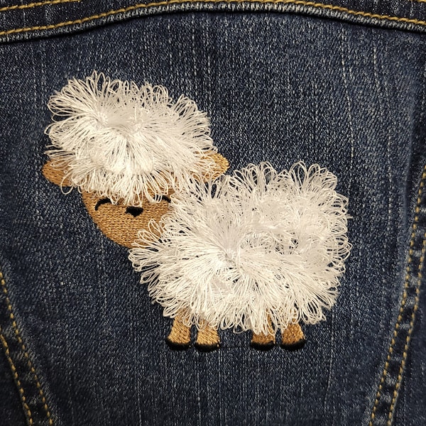 Cute Little Fluffy Sheep Fringed Chenille Sheep Small Machine ...