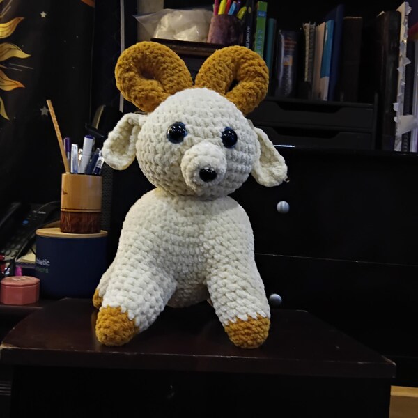 Amigurumi Ram Pattern, Crochet Pattern Ram, Large Plushie Amigurumi ...