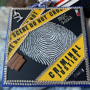 Grad Cap Topper Criminal Justice , Graduation Cap Decorations by Tassel ...