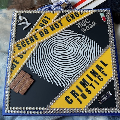 Grad Cap Topper Criminal Justice , Graduation Cap Decorations by Tassel ...