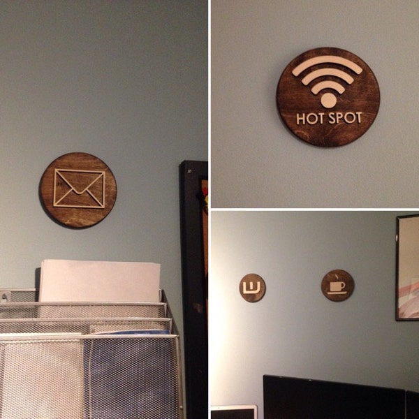 Any 3+ Square or Round Signs - Office Room Numbers & Letters - Circle ...