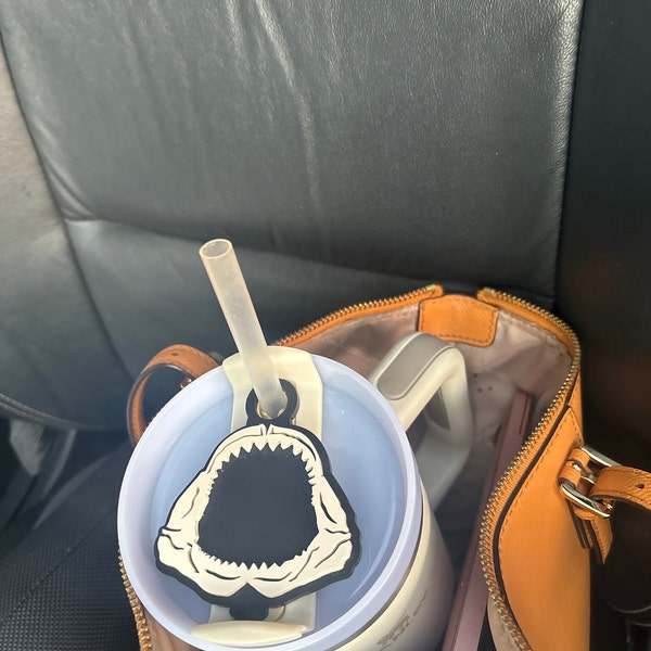 Great White Jaws Stanley Cup Topper, Shark Straw Topper, Shark Gifts ...