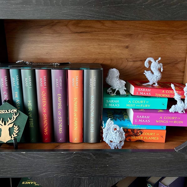 ACOTAR Book Cover-inspired Art Statues | Handcrafted Book Shelf Decor ...