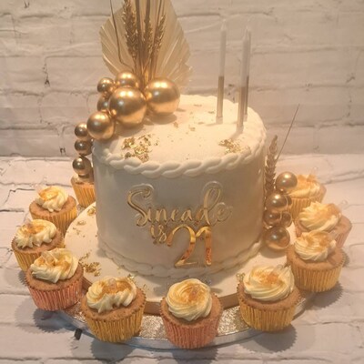 Name and Age Cake Charms Personalised Various Sizes & - Etsy