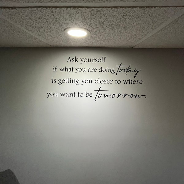 Inspirational Gym Wall Decal | Fitness Motivation Quote Home Decor - Etsy