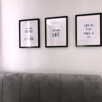 Bedroom Prints Posters Home Décor Gift Typography Prints Gift Unframed ...