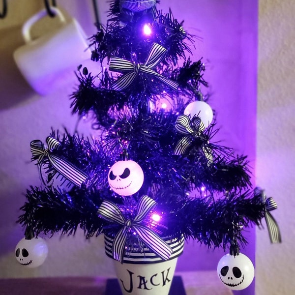 Black Tinsel Christmas Tree: Retro Tabletop Holiday Decor - Etsy