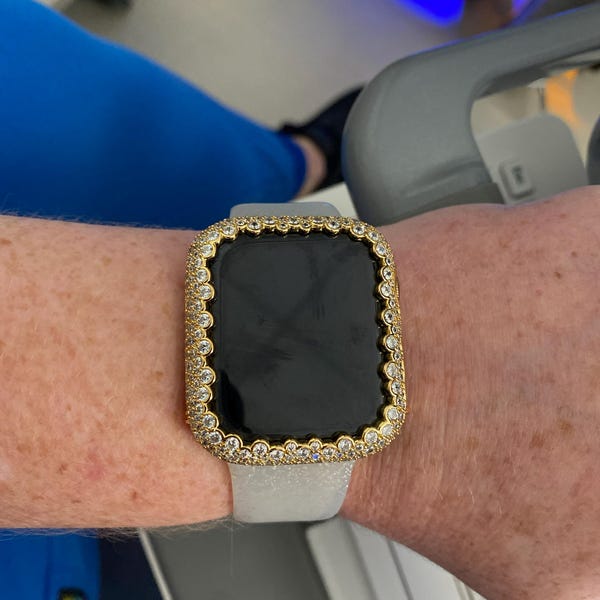 Apple Watch ULTRA Watch Case White Gold Pave Lab Diamond Watch Cover ...