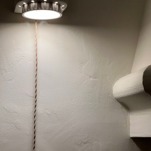 8 Foot Cloth Wire W/ Plug Attached, 26 Color Options, Twisted Cord ...