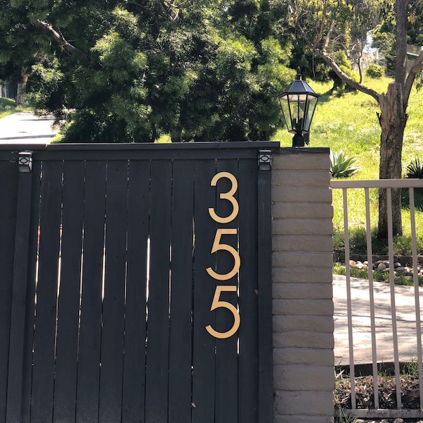 12 Inch Modern House Numbers - Contemporary Minimalist Address Sign ...